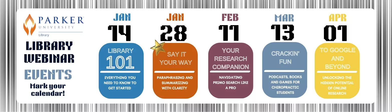 Homepage | Parker University Library